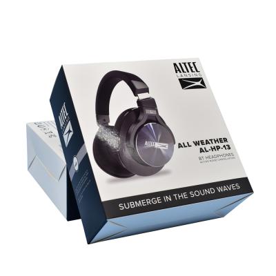 China Headset Headphone Earphone Custom Logo Packaging Paper Box With Foam Insert Sports Earphone Box for sale