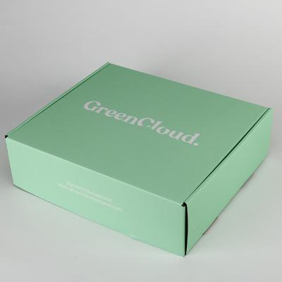 China Green Corrugated Paper E Commerce Packaging Custom Mailing Boxes for sale