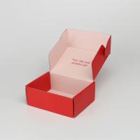 China Red Foldable Corrugated Mailing Packaging Box For Cosmetic for sale