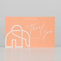 China White Beauty Paper Thank You Card For Cosmetic Personalized for sale