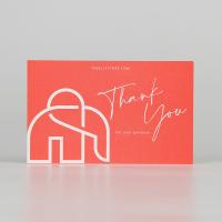 China White Beauty Paper Thank You Card For Cosmetic Personalized for sale