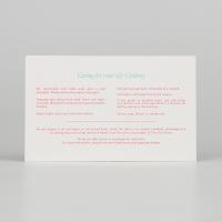 China White Beauty Paper Thank You Card For Cosmetic Personalized for sale