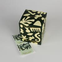 China Custom Black Pattern Printing Gold Foil Words Box Soy Candle Paper Box for sale