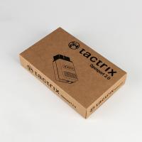 China Custom Natural Kraft Paper Electronics Packaging Box Black Printing for sale