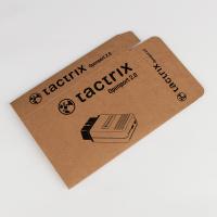 China Custom Natural Kraft Paper Electronics Packaging Box Black Printing for sale