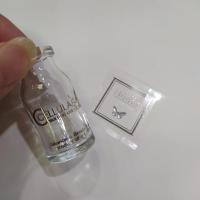 China Custom Mini Transparent PET Bottle Sticker Foil Stamping For Essential Oil Ampoule for sale