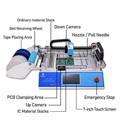 China Manual Electrical CHM T48VA Pick And Place Machine 2 Heads With Juki Nozzle for sale