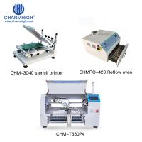 China Led small SMT Production Line: Smt Pick and Place Machine CHM-T530P4+Reflow Oven CHMRO-420+Stencil Printer CHM-T3040 for sale