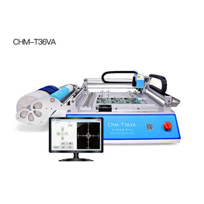 China CHM-T36VA High Precision double Heads Desktop SMT Pick And Place Machine 29 tape feeding stacks for sale