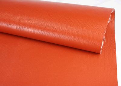 China Silicone Coated Fiberglass Fabric 1.25-1.3mm Thickness 860mm Width Fireproof Insulation for sale