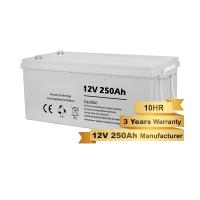 China Deep Cycle Valve Regulated Gel Battery Solar Storage 12v 250AH for sale