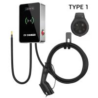 China Wall Mounted AC EV Charger Household Use 9/11/17.6KW Plug And Charge TYPE 1 for sale
