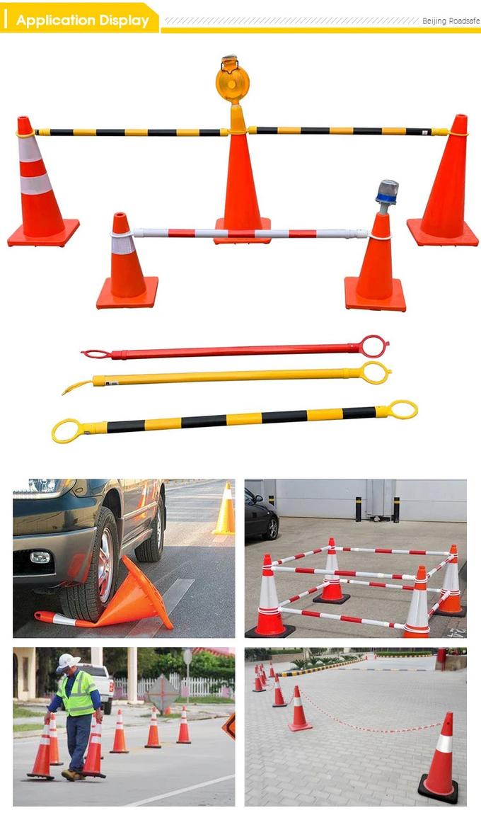 PVC Reflective Traffic Cones 50cm 20inches Traffic Barrels Parking Lot Cones 6