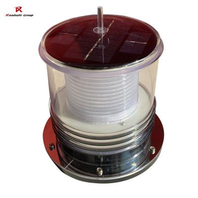 China Solar Rechargeable Marine Navigation Light IP68 Waterproof PC Flashing Beacon LED Marine Signal Warning Light for sale