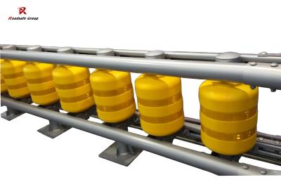China Highway Safety Reflective Roller Barrier Traffic Guardrail with D350*H500mm and D350*H245mm Sizes for sale