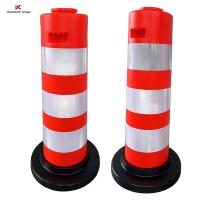 China 2024 Road Safety Anti-Collision Bucket  PE Traffic Barrier Drum With Rubber Base for sale
