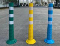 China Warning Spring Post PU 750mm Orange Flexible Traffic Bollard Reflective Delineator Post for sale