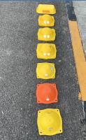China 30tons Resistance 45mm 65mm Plastic Road Stud 70mm  Cat Eye Reflector for sale
