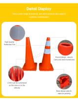 China PVC 28inch Safety Barrier Cones For Traffic Control 700mm  Road Safety Barrier for sale