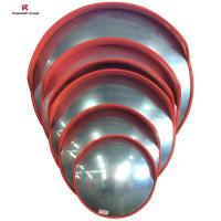 China Clear 180° Orange 35cm 45cm 80cm 60cm PC Plastic Traffic Outdoor Indoor Pole Mount Large Mirrors Convex  Road Mirror for sale