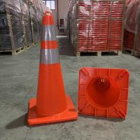 China 0.7M Warning Triangle No Parking Cones Fluorescent Pvc  Traffic Cone Signs for sale
