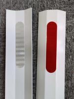 China Beijing ROADSAFE 3 Fold Warning Flexible Reflective traffic guardrail road delineator post LOGO PVC sheet bollard High Quality-Red White for sale