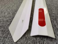 China Beijing ROADSAFE 3 Fold Warning Flexible Reflective traffic guardrail road delineator post LOGO PVC sheet bollard High Quality-Red White for sale
