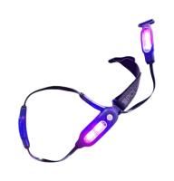 China Head Mounted Traffic Duty Cap Lights Red And Blue Flashing for sale