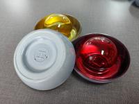 China BLDD Cat Eye Glass Warning Light Glow in the Dark Dock Lights H LOGO Driveway Road Stud LED Glass Road Marker Light for sale