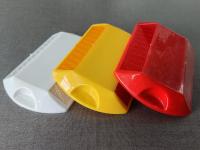 China Plastic 115x80x17mm Red Yellow 3-M High Visibility Reflective Raised Markers ABS Road Stud Cheap traffic Cat Eye Studs for sale