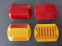 China Plastic 115x80x17mm Red Yellow 3-M High Visibility Reflective Raised Markers ABS Road Stud Cheap traffic Cat Eye Studs for sale