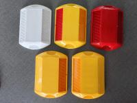 China Plastic 115x80x17mm Red Yellow 3-M High Visibility Reflective Raised Markers ABS Road Stud Cheap traffic Cat Eye Studs for sale