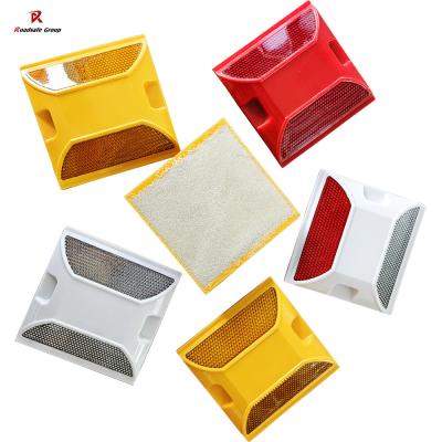 China Refletive Yellow Plastic Cat Eye Reflective Sand Filled Road Studs Raised Pavement Marker for sale