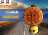China 19cm diameter  35cm height Brazil Type LED Road Safety Warning Light – Yellow Flashing Rechargeable / Battery Powered Traffic Flashing Blinker Lamp 12LED for sale