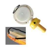 China 19cm diameter  35cm height Brazil Type LED Road Safety Warning Light – Yellow Flashing Rechargeable / Battery Powered Traffic Flashing Blinker Lamp 12LED for sale