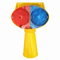 China LED Cone Light Barricade Light Solar Safety Warning Light Solar Road Construction Traffic Safety Road for sale