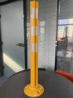 China Yellow 80cm Safety Post Delineator Road Safety Bollard Flexible Bollard PU Traffic Post for sale