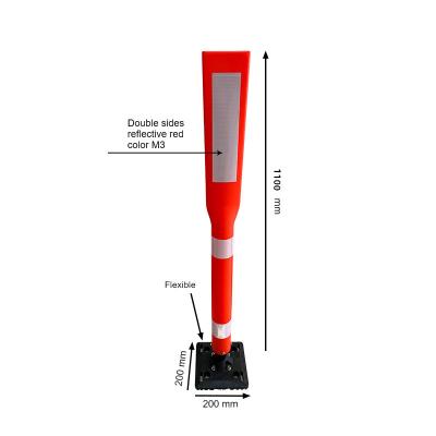 China Manufacture's Safety Flexible Guide Post Reflective Bollard Post Warning Posts Reflective Delineator Post for sale