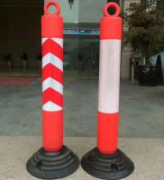 China 95cm PU Flexible Traffic Warning Road Delineator Bollard Spring Post for Enhanced Safety for sale