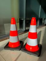 China Wholesale Orange PVC Cone Black Base Traffic Cone for Road Safety Warning for sale