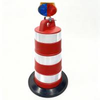 China ROADSAFE Heavy Duty 90cm Plastic Traffic Drum with Enhanced Safety for Roadway Use for sale