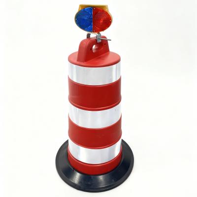 China ROADSAFE Heavy Duty 90cm Plastic Traffic Drum with Enhanced Safety for Roadway Use for sale