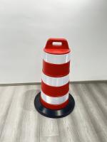 China ROADSAFE Heavy Duty 90cm Plastic Traffic Drum with Enhanced Safety for Roadway Use for sale