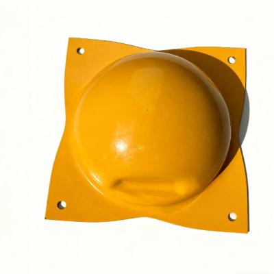 China Iron  Material Road Stud Steel Amber Yellow Coating 65mm Height Enhanced Road Safety Raised Studs for sale