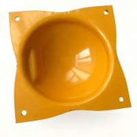 China Iron  Material Road Stud Steel Amber Yellow Coating 65mm Height Enhanced Road Safety Raised Studs for sale