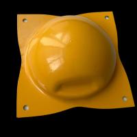 China Iron  Material Road Stud Steel Amber Yellow Coating 65mm Height Enhanced Road Safety Raised Studs for sale
