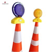 China USA Red Amber ROAD LIGHTS Warning Battery Powered Barricade Green Traffic Lights 185mm Round Flashing Blinker Light Construction for sale