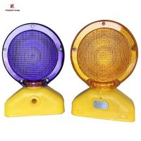 China USA Red Amber ROAD LIGHTS Warning Battery Powered Barricade Green Traffic Lights 185mm Round Flashing Blinker Light Construction for sale