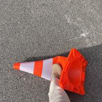 China High Visibility 45cm-90cm Height Black Base Traffic Cone for Road Safety and Traffic Management for sale