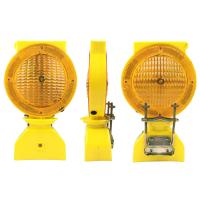 China Solar Rechargeable Yellow Amber Traffic Warning Light Long Lifetime and Dia 180mm Size for sale